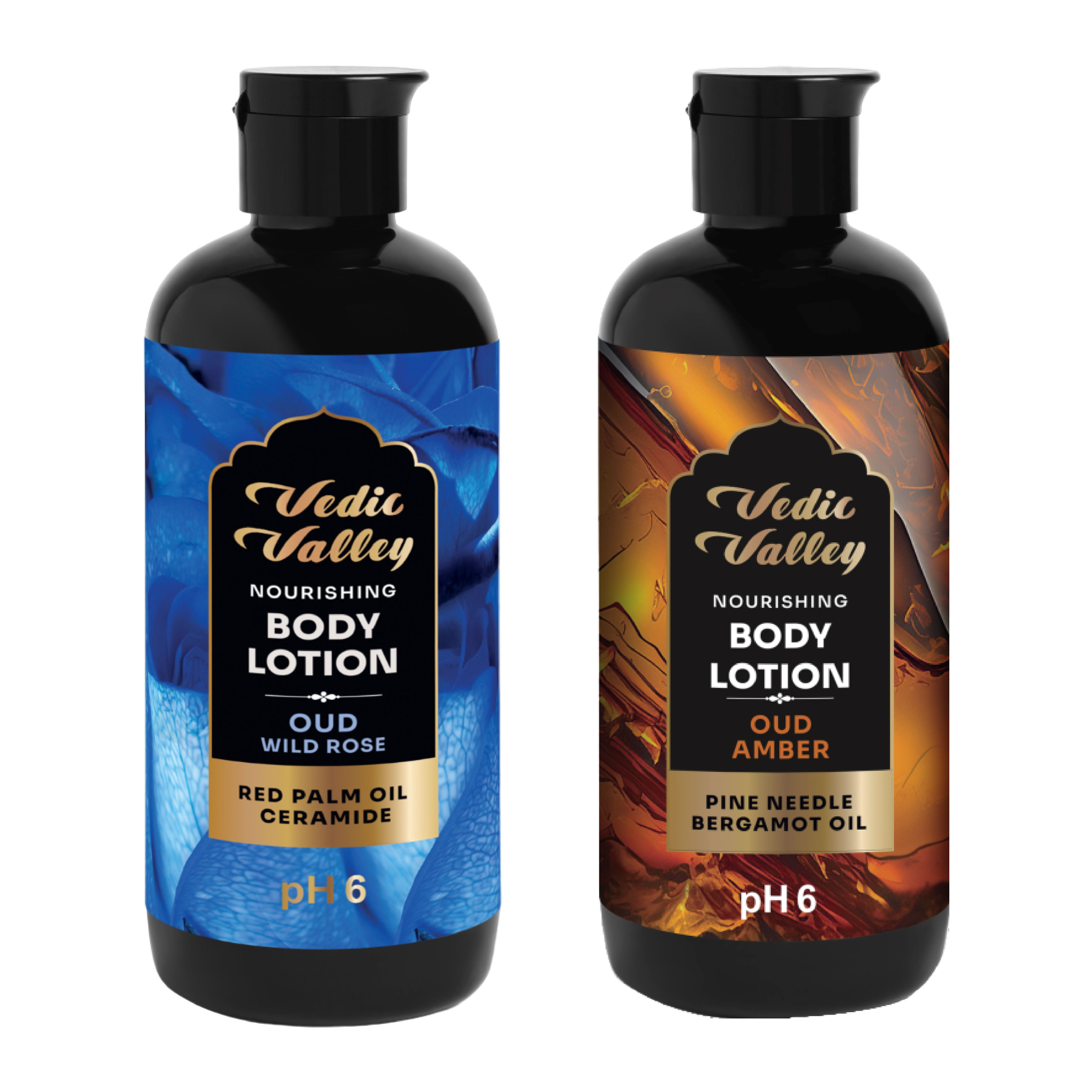 Oud Wildrose & Oud Amber Body Lotion Combo – Vedic Valley