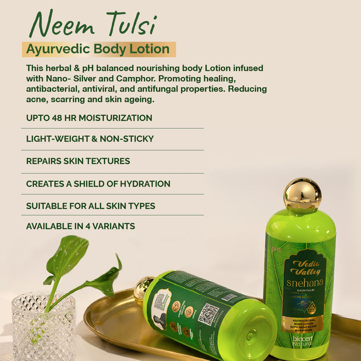 Moisturizing Neem Tulsi Body Lotion (Pack of 2) – Vedic Valley