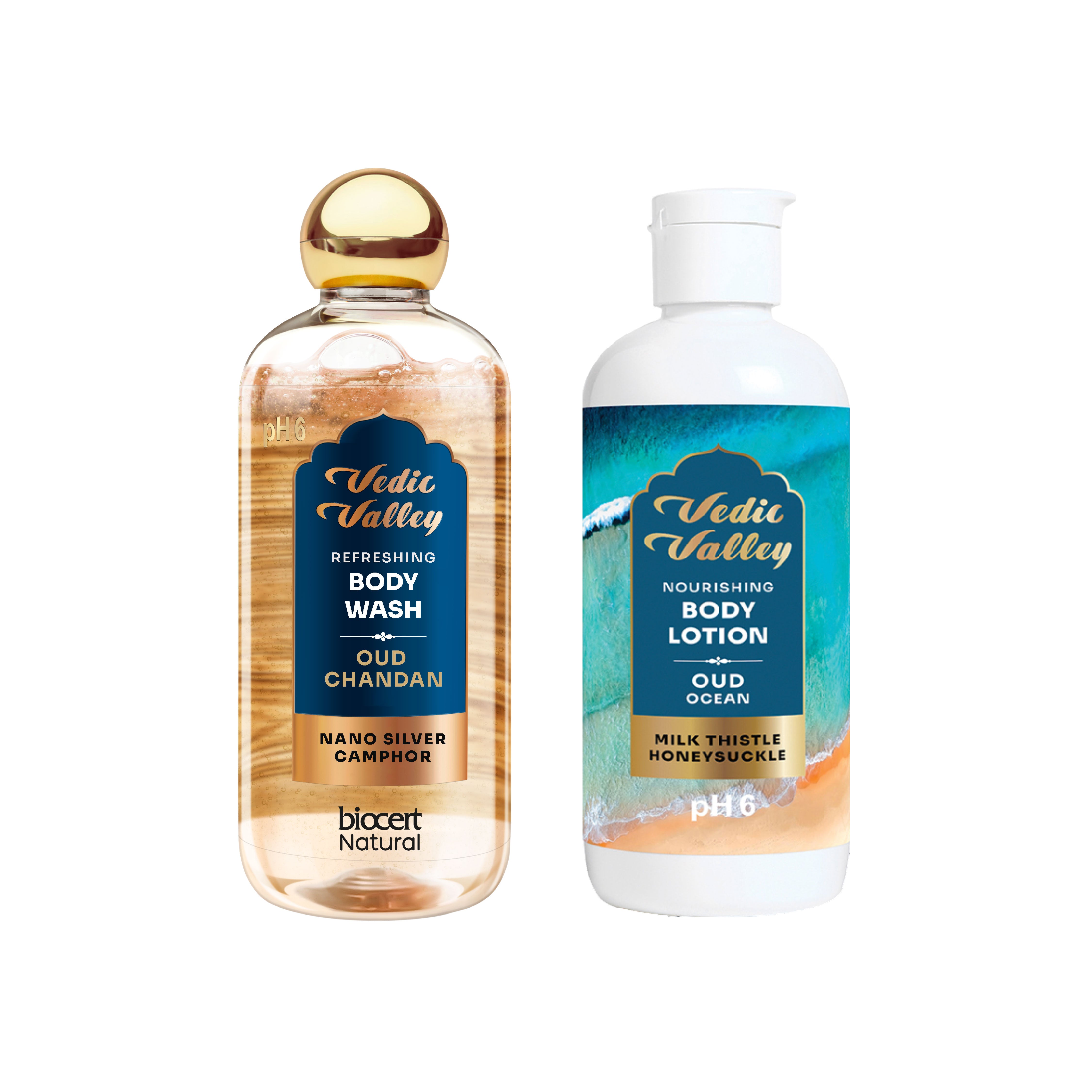 Oud Chandan Body Wash & Oud Ocean Body Lotion – Vedic Valley