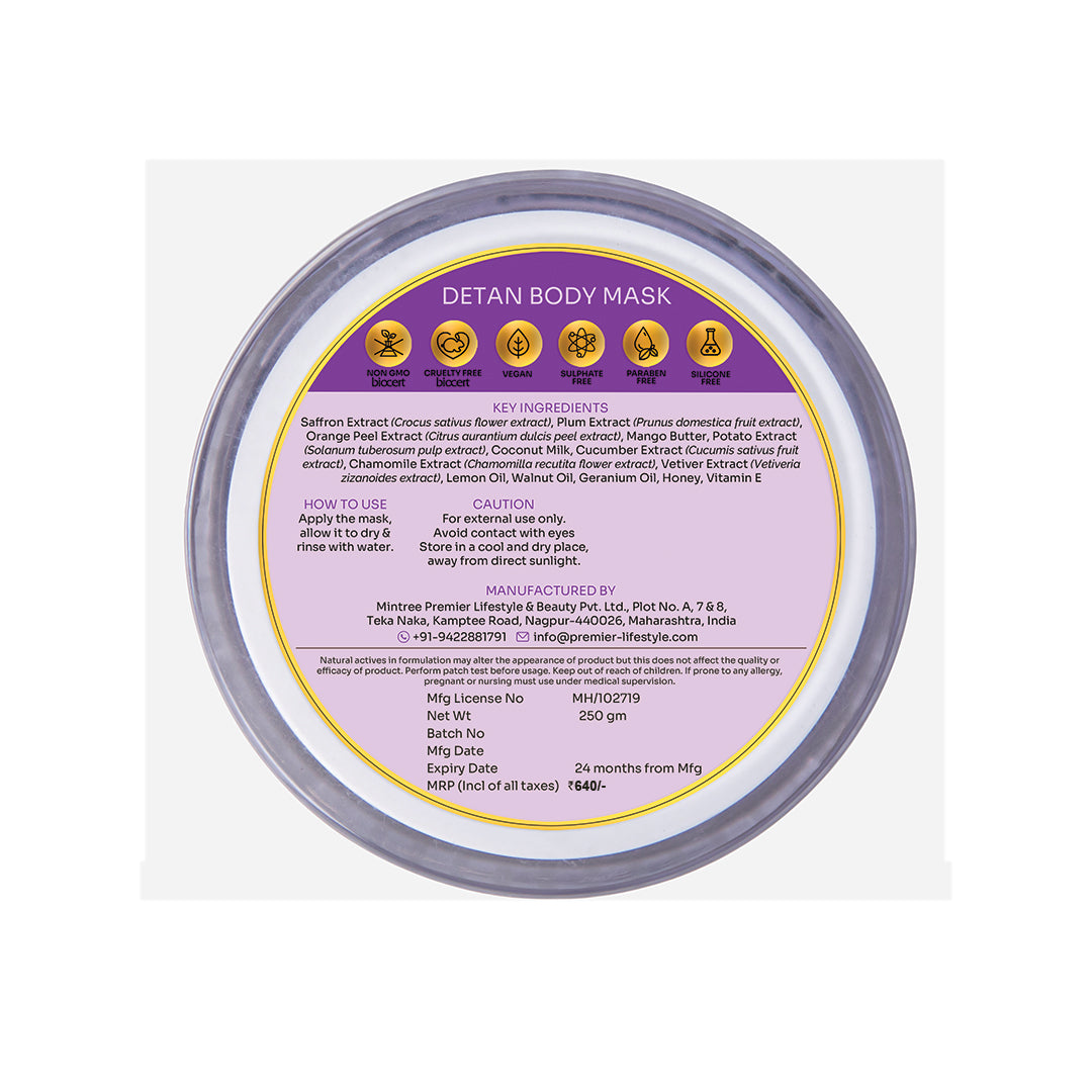 Hydrating Saffron Detan Body Mask – Vedic Valley